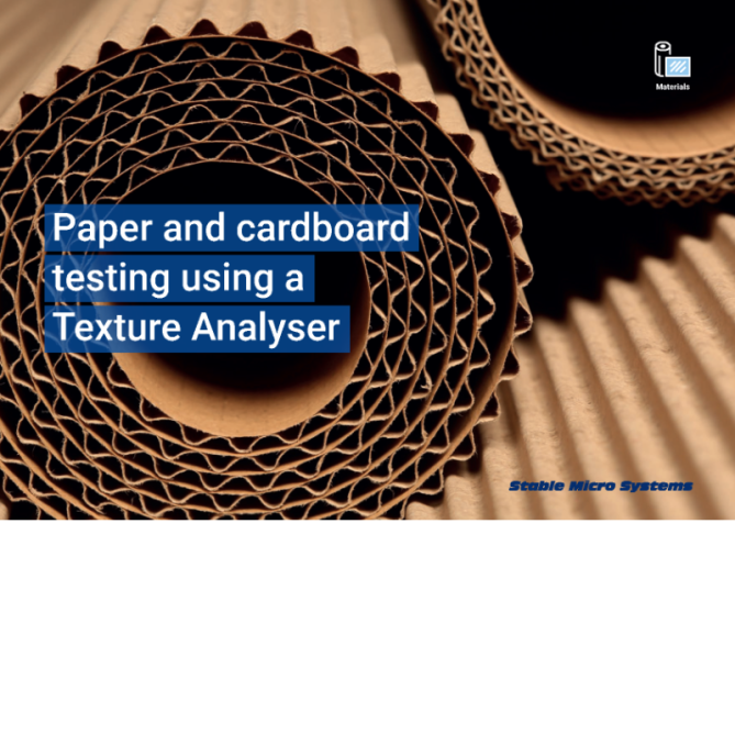 Materialprüfung von Papier und Pappe mit einem Texture Analyser ...